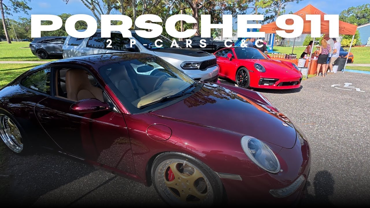 Takes a couple of Porsche 911s to Cars and Coffee- Family Fun Day - YouTube