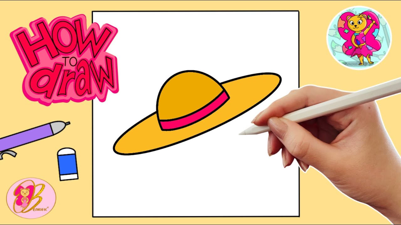How to draw a Sun Hat - YouTube