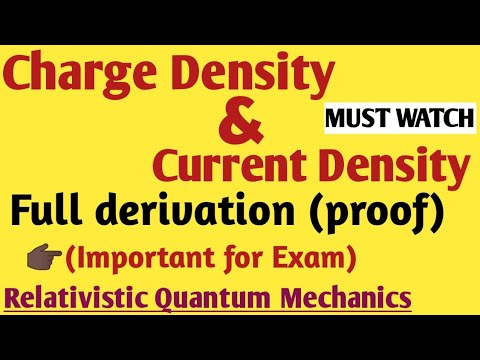 charge density & current density relativistic quantum mechanics msc ...