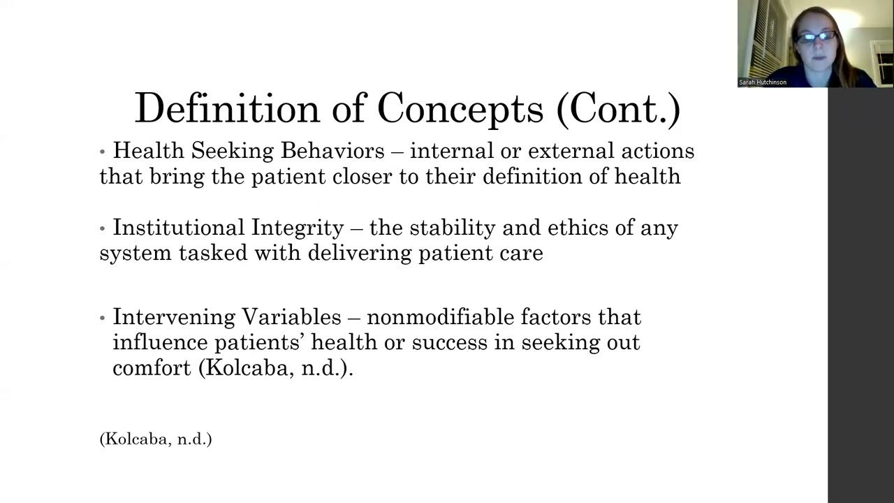 Kolcaba's Comfort Theory - YouTube