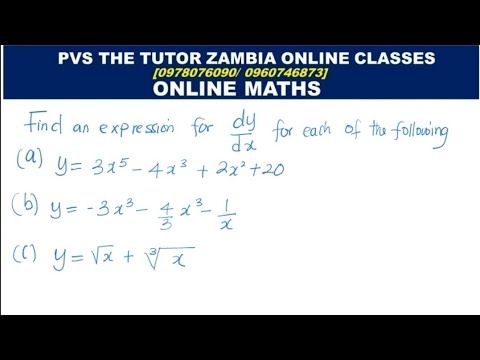 ECZ: Chain Rule of Differentiation. Calculus. O level Mathematics - YouTube