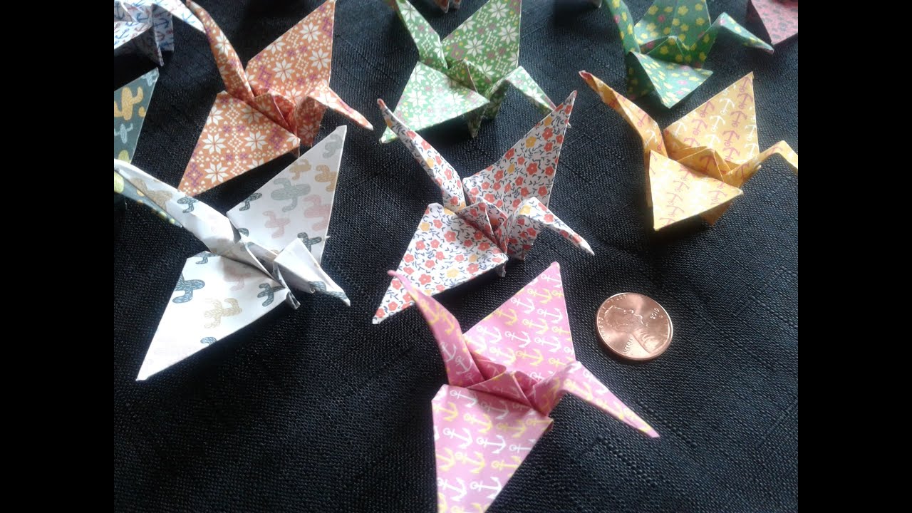 Mini Origami Cranes 2019 - YouTube