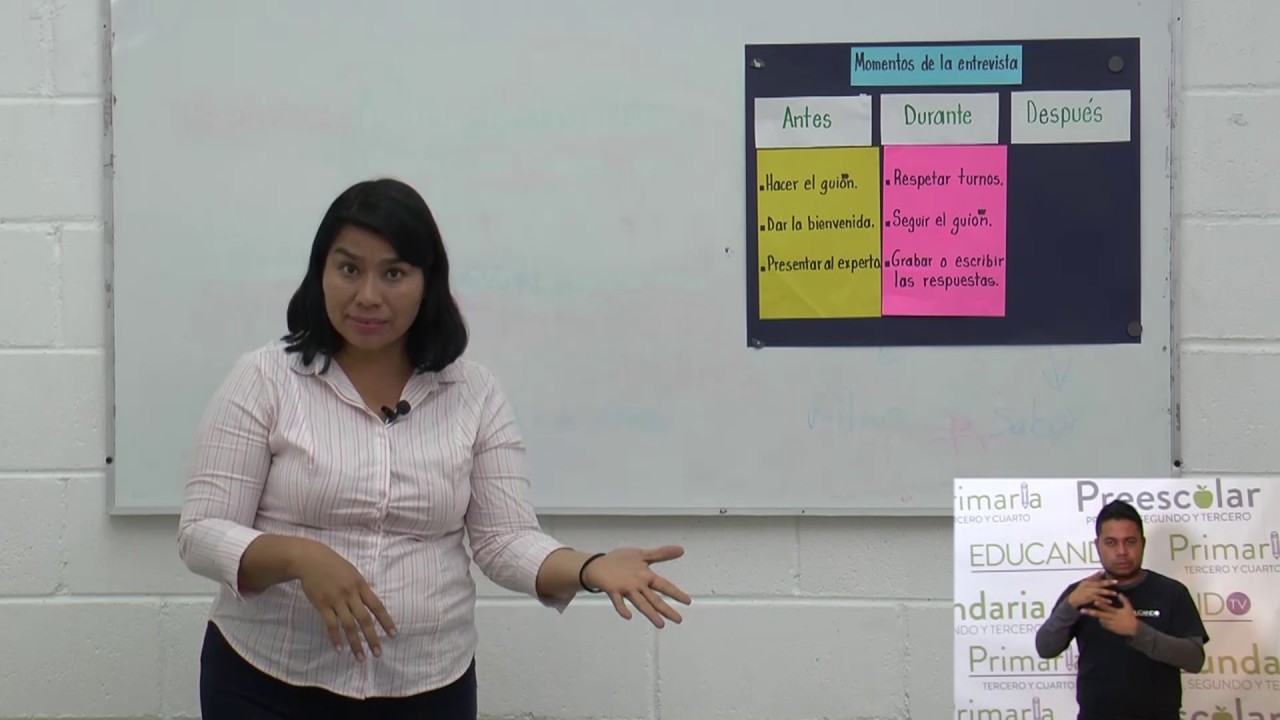 Primaria 3º y 4º clase: 112 Tema: La entrevista (Segunda sesión) - YouTube