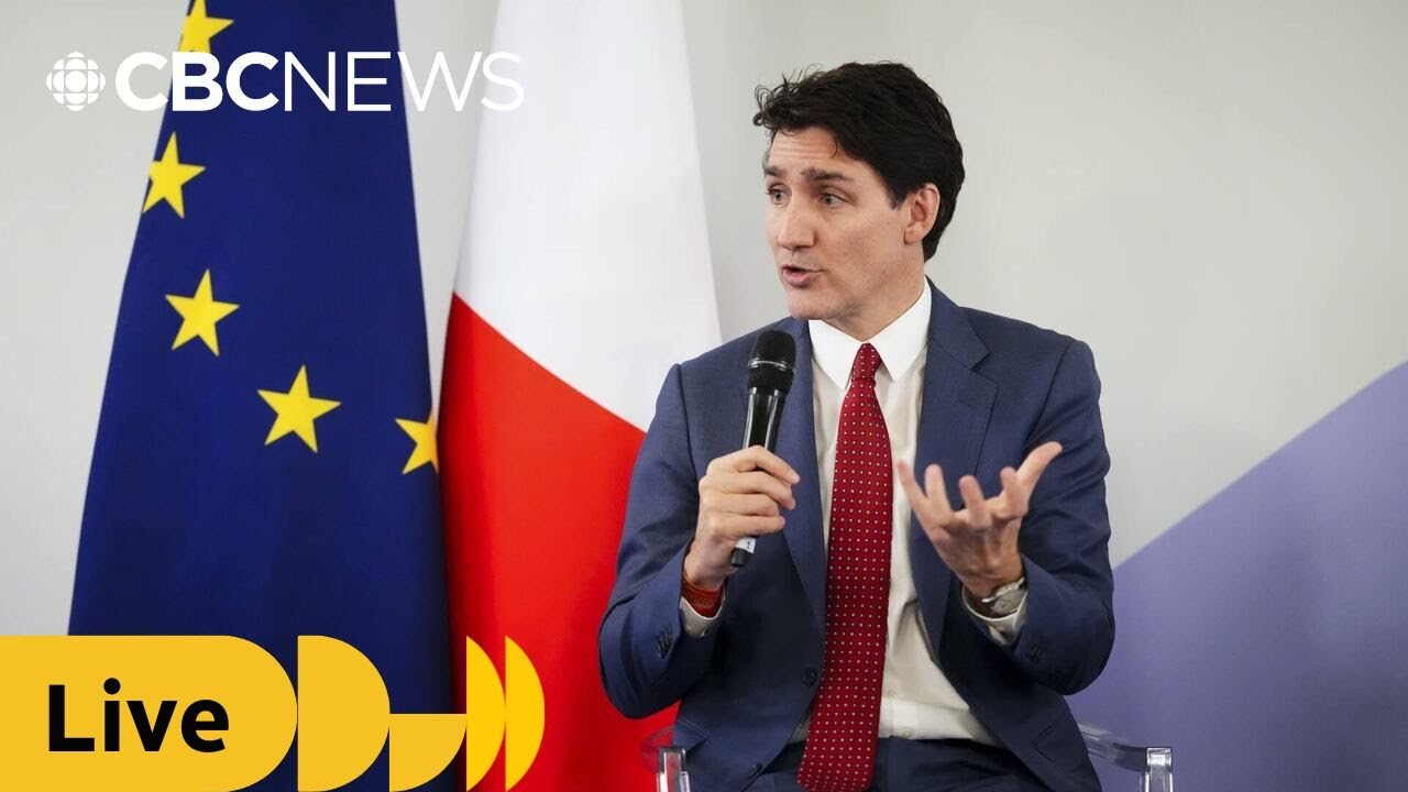 Trudeau holds press conference in Brussels - YouTube