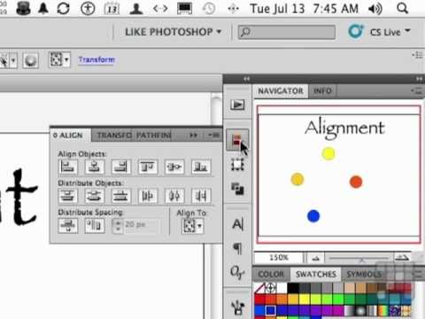Learn how to Align elements in this Adobe Illustrator CS5 Tutorial ...