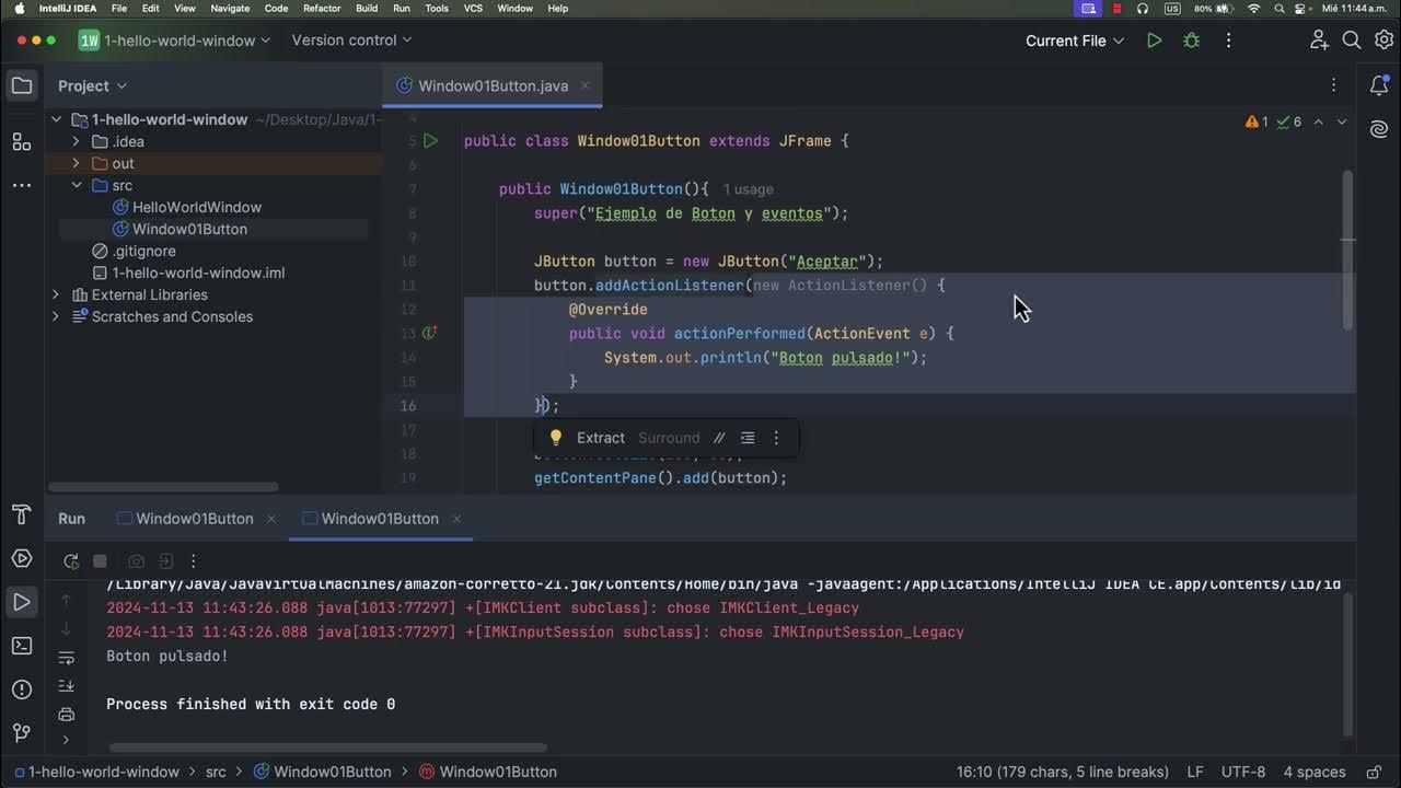 APLICACIONES DE ESCRITORIO EN JAVA EVENTO ActionListener - YouTube