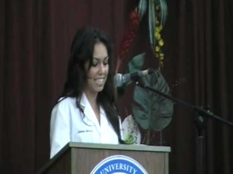 Leilani Garcia, AUA class president speech - YouTube