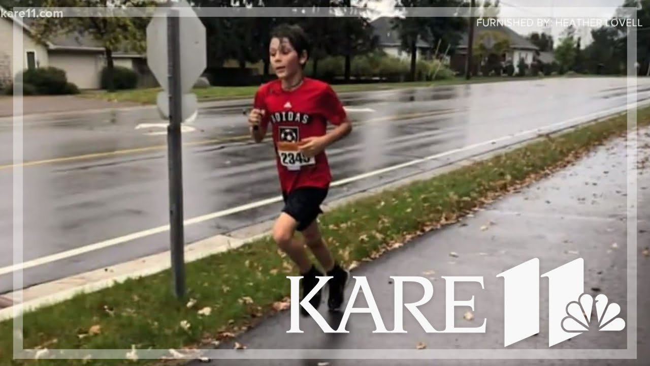 Boy running 5K takes wrong turn, accidentally wins 10K instead - YouTube