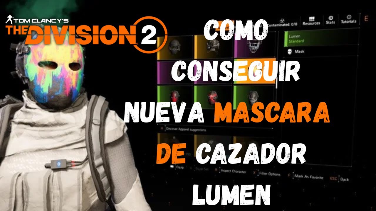 Como Conseguir Nueva Mascara de Cazador LUMEN | Division 2: Battle For ...