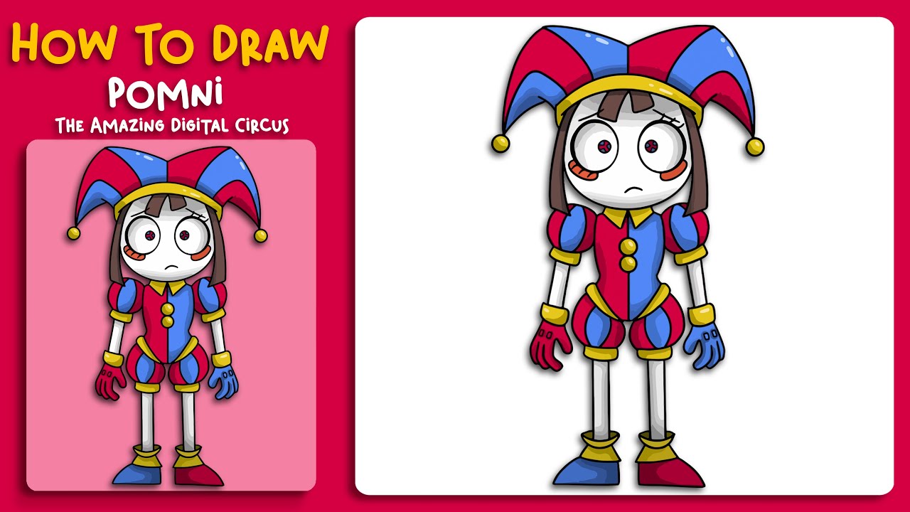 How to Draw & Coloring Pomni The Amazing digital Circus #shorts #Pomni ...