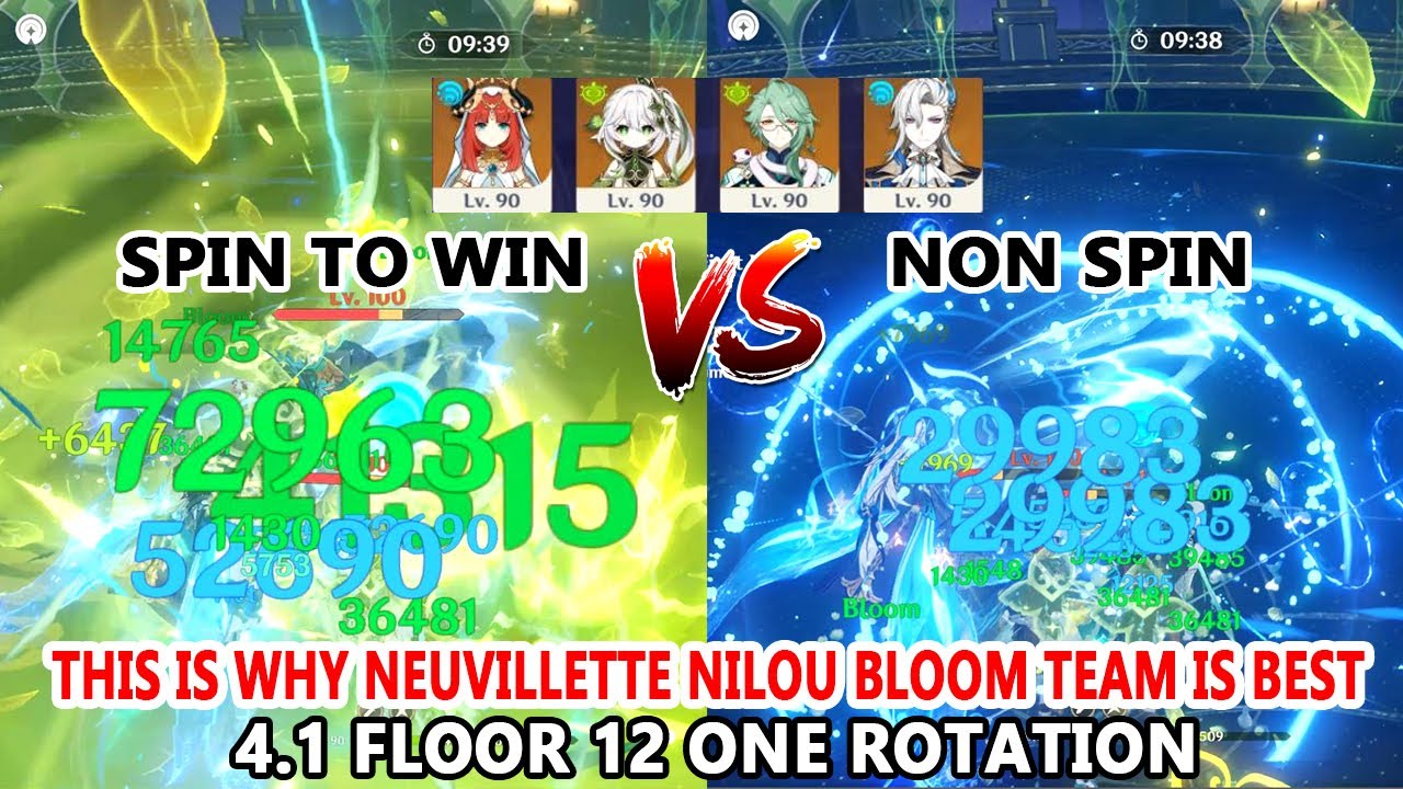 This is Why Neuvillette Nilou Bloom Team is Best on 4.1 Floor 12 - Spin ...
