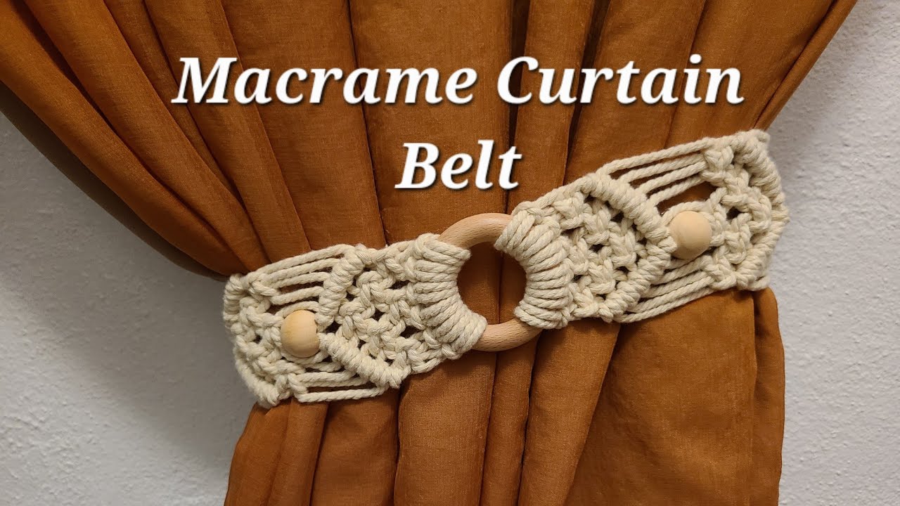 #macrame Curtain Belt decor - YouTube