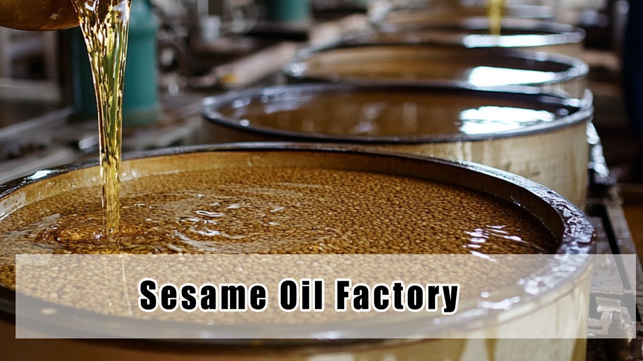 The Process of Making Sesame Oil - YouTube