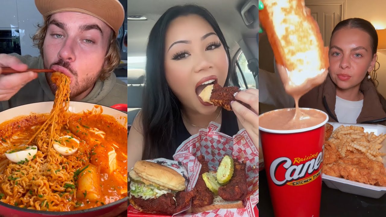 viral tiktok mukbangs that will make you hungry - YouTube