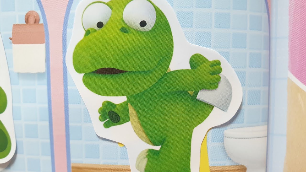 뽀로로 스티커북 뽀로로의 응가 상식!!! 크롱의 응가 대작전!!Pororo Stickerbook Crong's poop ...