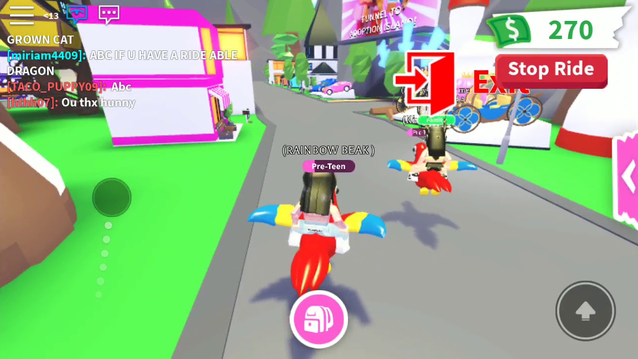 Roblox adopt me making my neon unicorn and parrot rideable! YAY! - YouTube