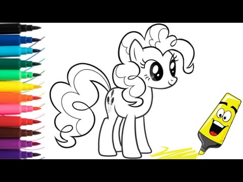 KUDA PONI, MENGGAMBAR, MELUKIS MY LITTLE PONY, MEWARNAI UNTUK ANAK DAN ...