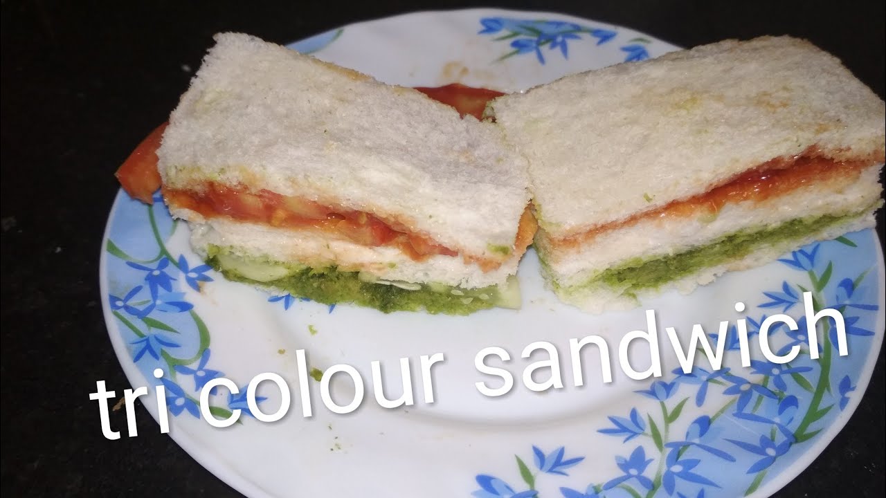Tri colour sandwich recipe.easy and teasty - YouTube