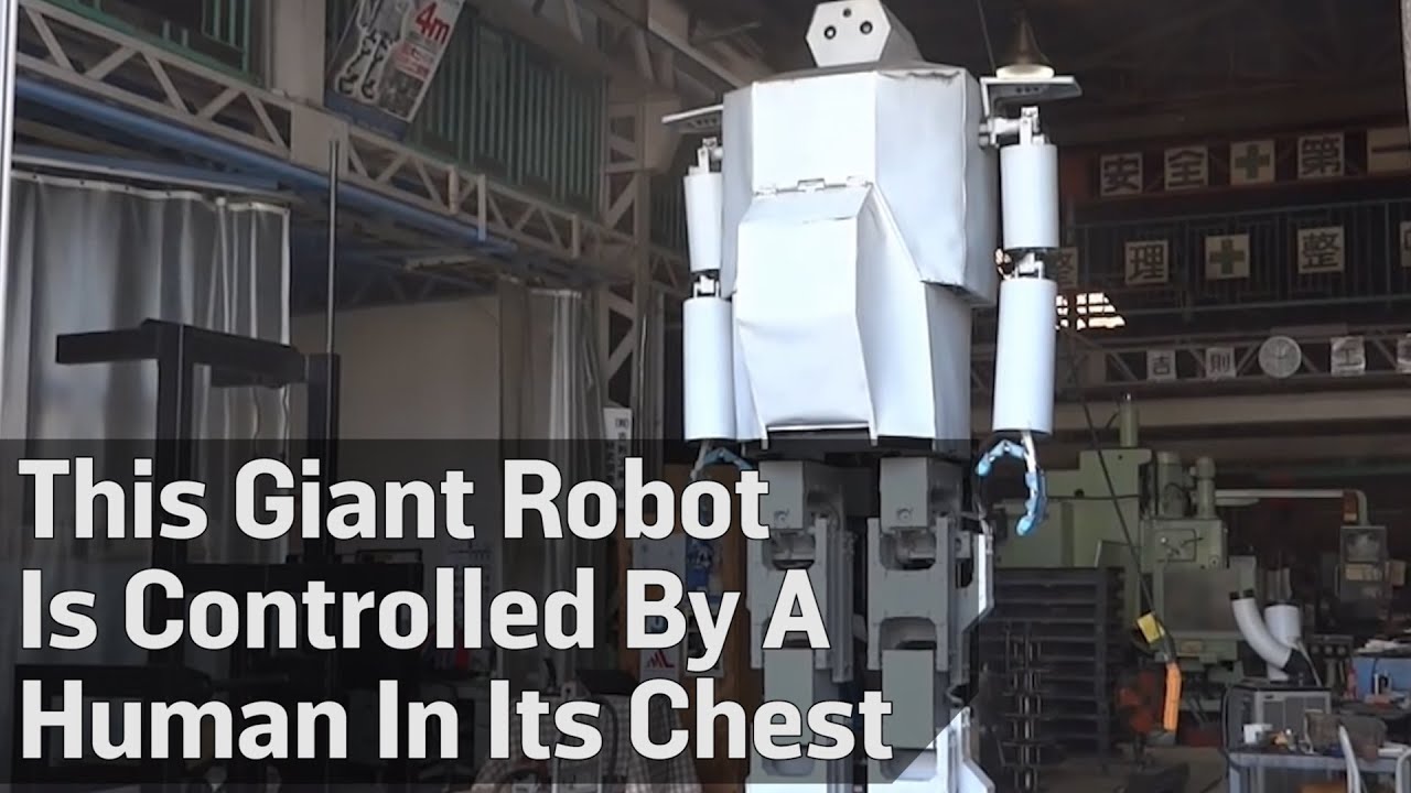 This Giant Robot Is Controlled By A Human In Its Chest - YouTube
