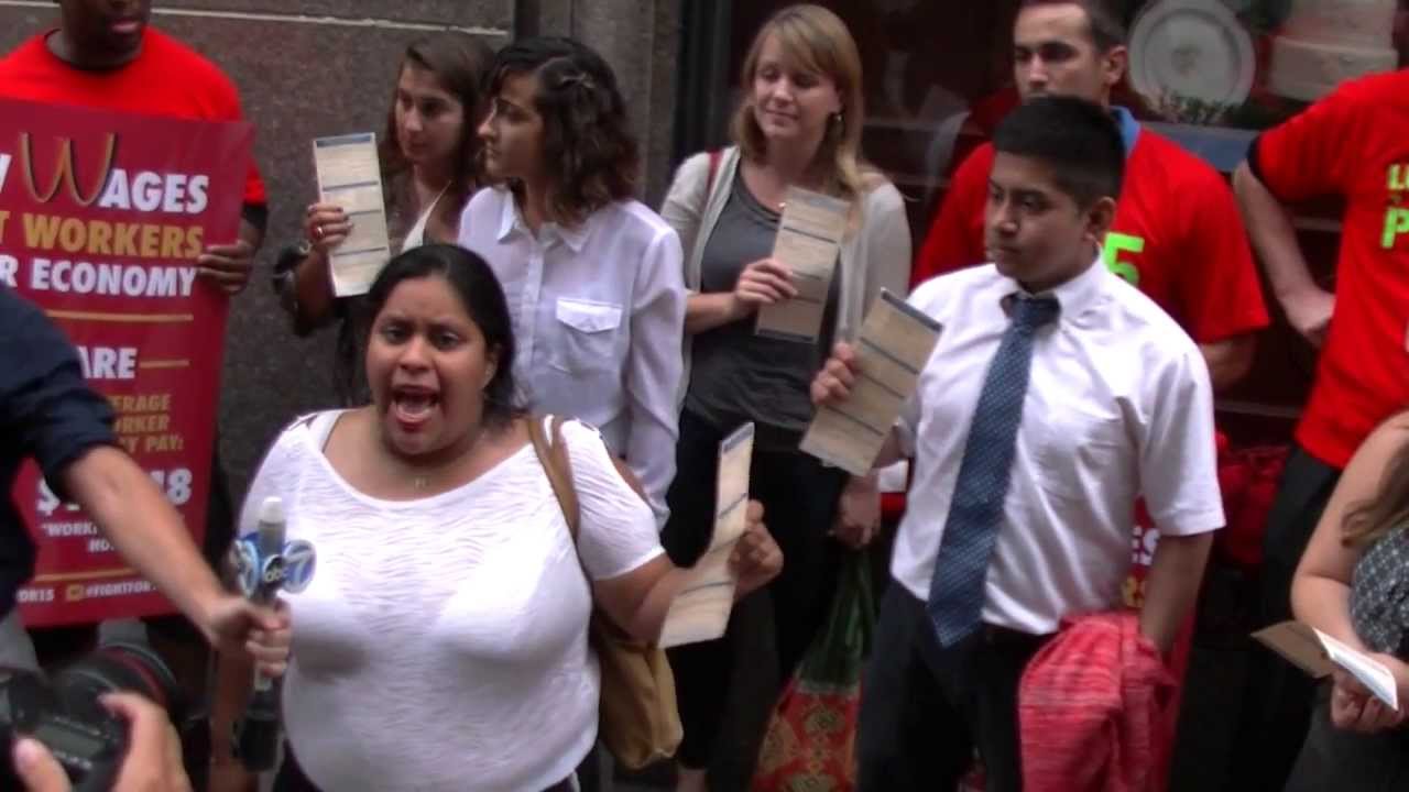 President of McDonald's, Jeff Stratton confronted by fast food workers ...