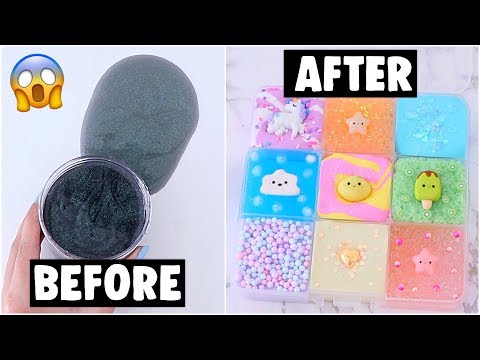 9 EXTREME SLIME PALETTE MAKEOVERS! *fixing my 2 year old slime*