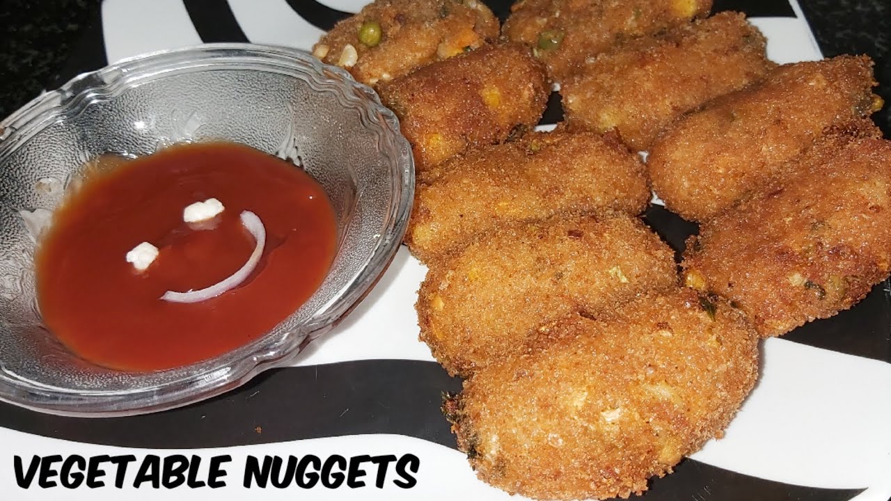 Vegetable nuggets recipe | Crispy veggie nuggets | Vegetable snack ...