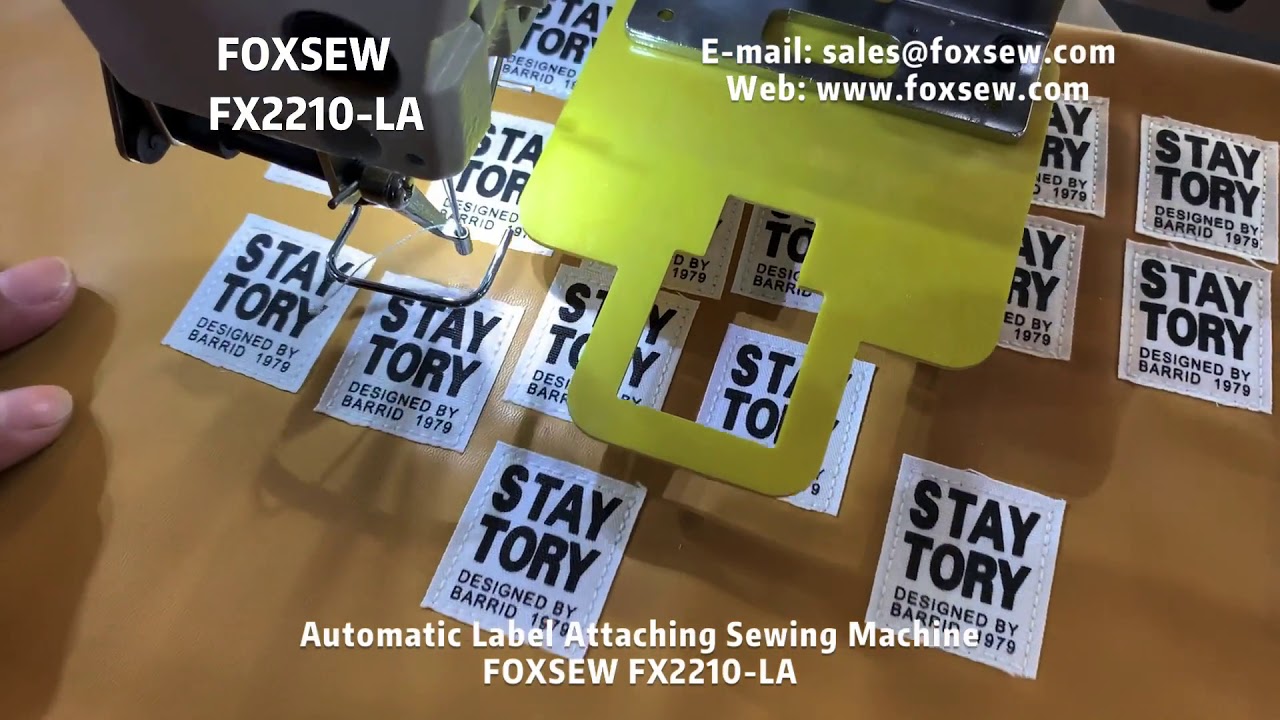Automatic Label Attaching Sewing Machine - YouTube