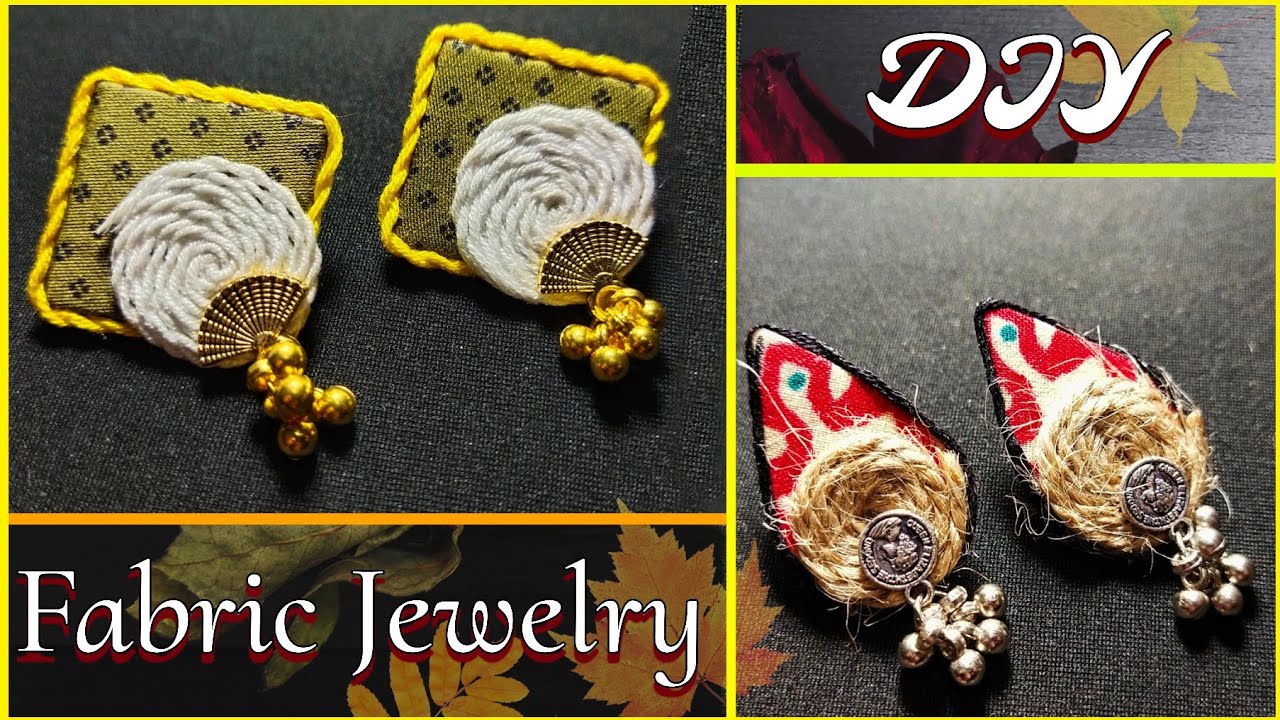 How to Make Fabric Jewelry at Home | Saraswati Puja Special Handmade ...