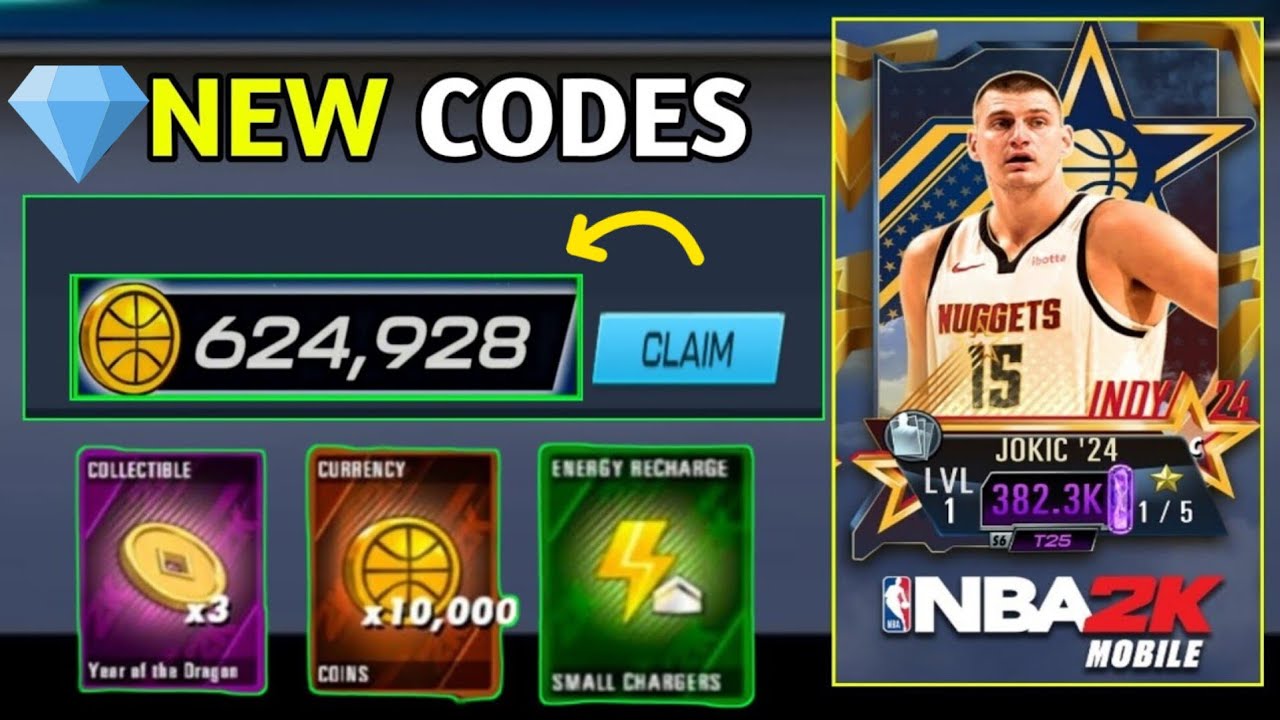 LATEST💫NBA 2K MOBILE CODES 2024 - NBA 2K MOBILE REDEEM CODES 2024 ...
