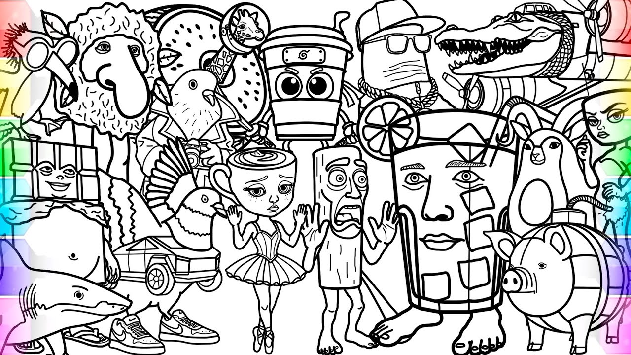 New Top Italian Brainrot Memes Coloring Pages / How to Color New Top ...