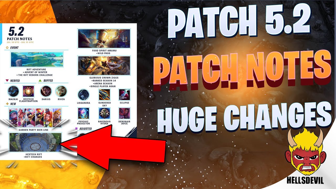 WILD RIFT | New* PATCH 5.2 NOTES! | NEW BARON, HERALD, ITEMS, MAP ...