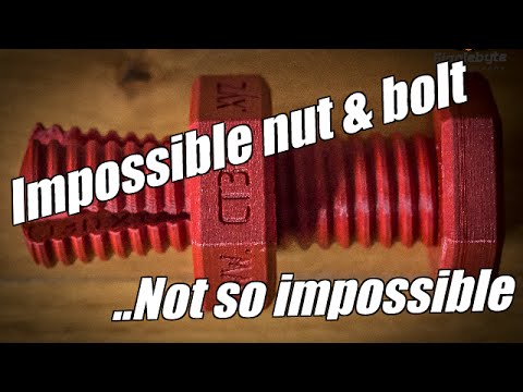Impossible bolt and nut By CT3D ((( TIME LAPSE ))) - YouTube