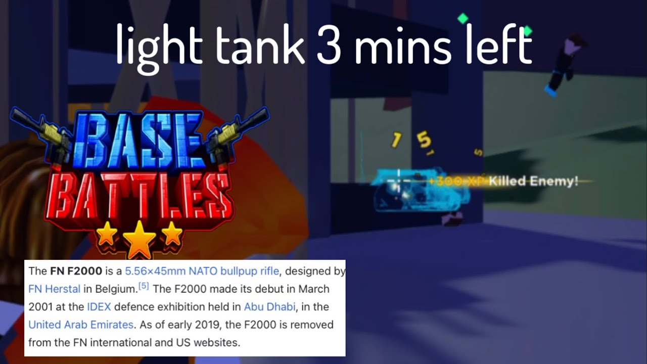 getting the light tank in base battles with 3 mins left - YouTube