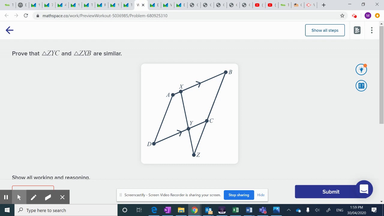 How to put triangle proofs in Mathspace. - YouTube