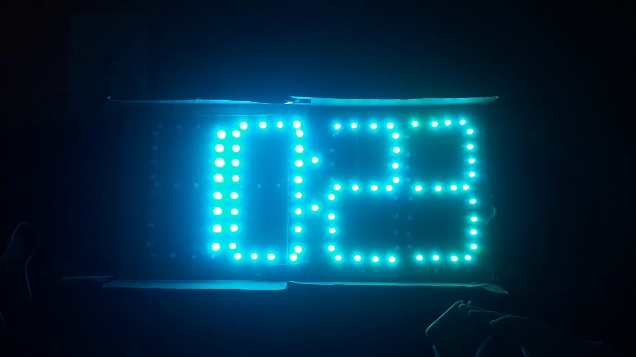 Pixel LED 7 Segment Timer Clock With Arduino - YouTube