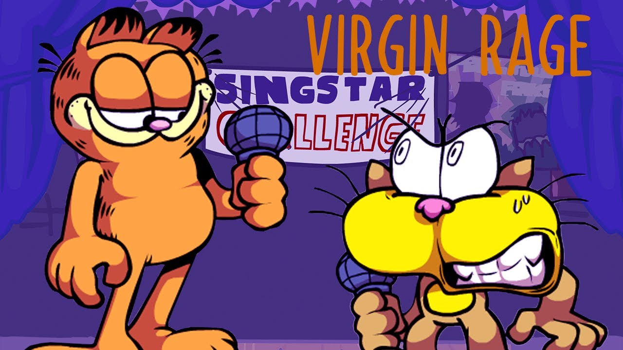 Virgin Rage but Garfield and Gaturro sing it -FNF (Sings Star Challenge ...