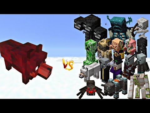 Epic Minecraft fight:Nether wolf vs all mobs fight #minecraft #gaming ...