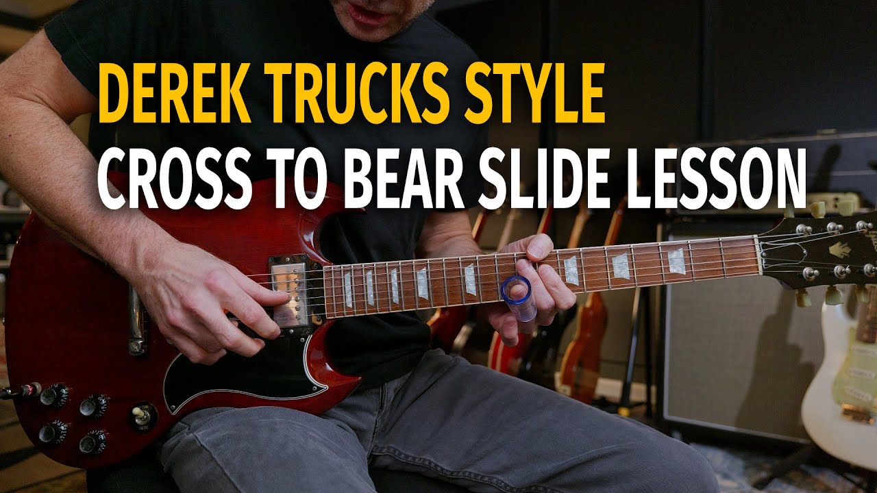 Derek Trucks Style Cross to Bear Slow Blues Lesson - YouTube