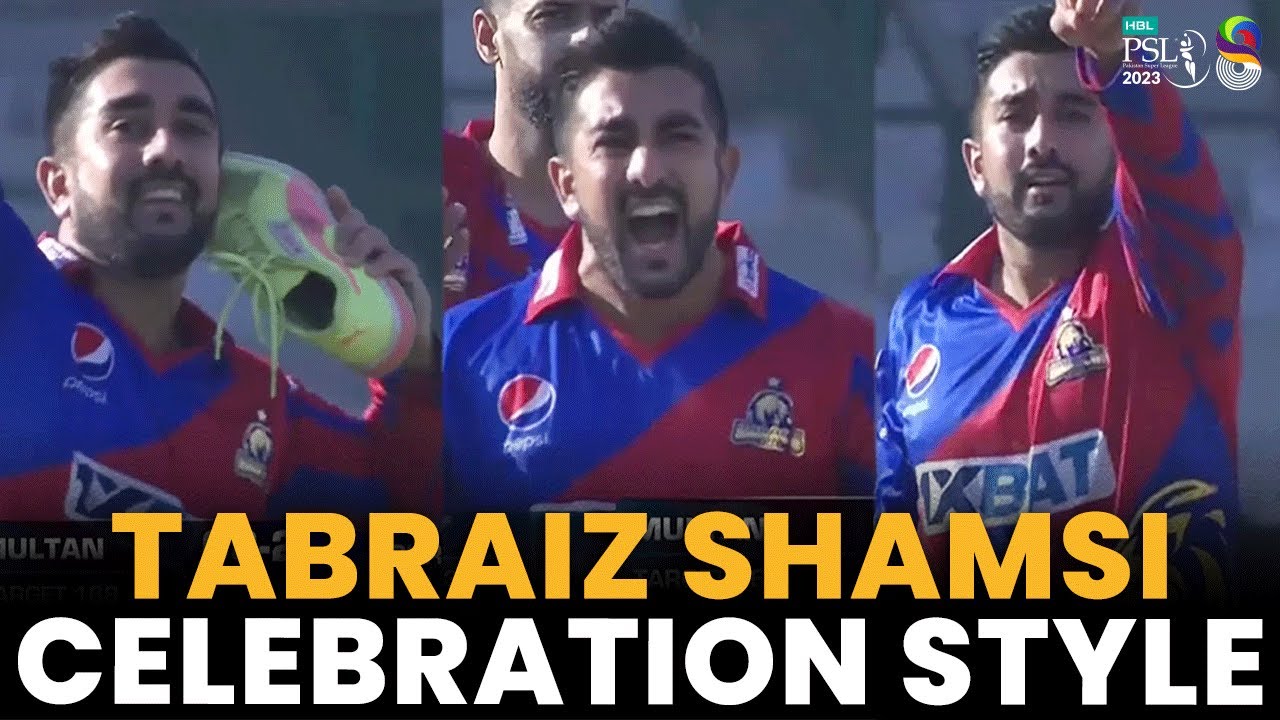 Tabraiz Shamsi Celebration Style | Karachi Kings vs Multan Sultans ...