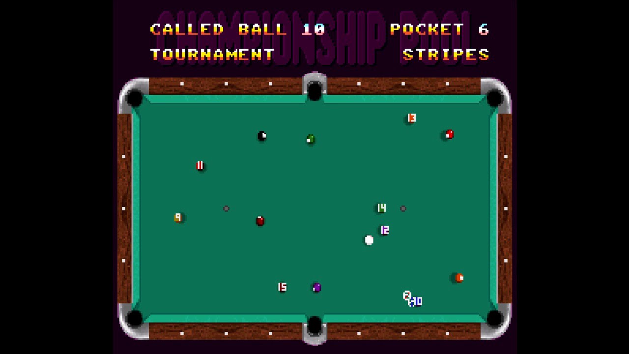 Championship Pool ... (SNES) 60fps Gameplay - YouTube