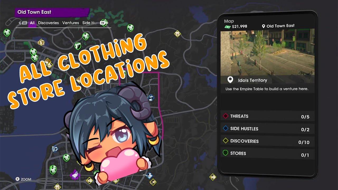 Saints Row 3 Map Clothing Stores