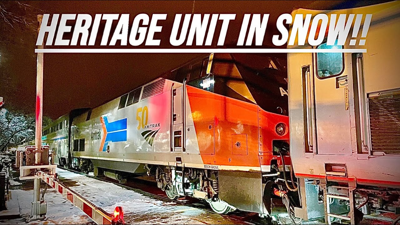 [HD] Amtrak #3 “Southwest Chief” in Flagstaff, AZ in the SNOW!! 12/29 ...