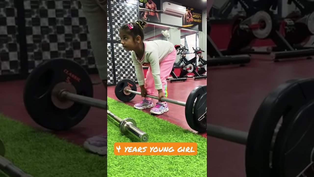 4 years young girl deadlift 32kg. #younggirl #4yearsold #deadlift # ...