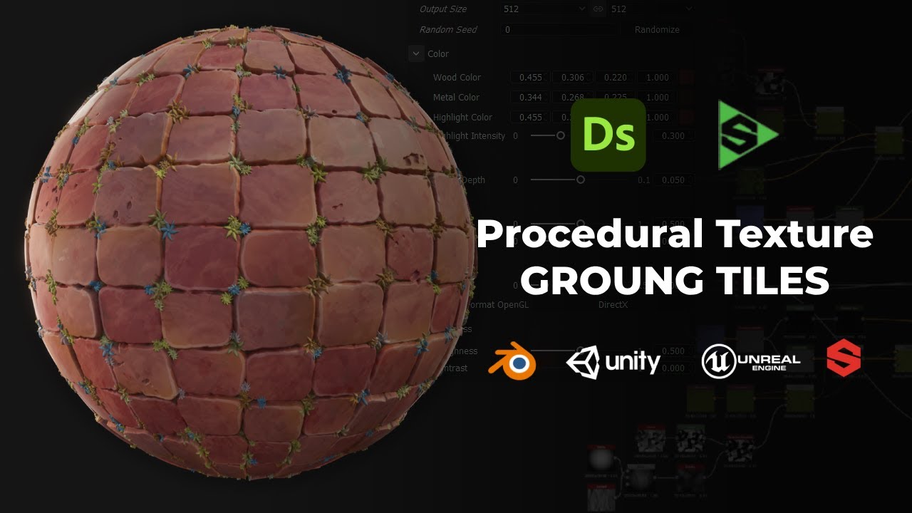 Stylized Ground Tiles Texture Material - Substance 3D Designer - YouTube