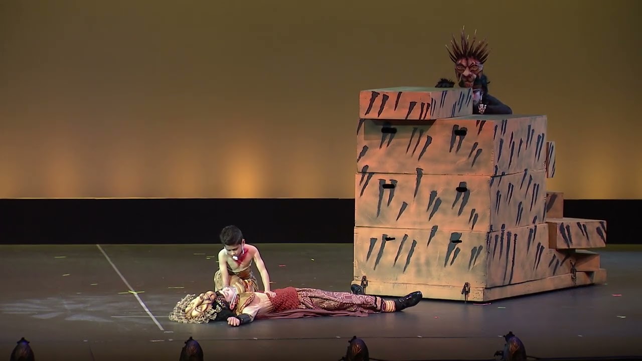 Simba trying to wake up Mufasa in the gorge - Lion King Musical - YouTube