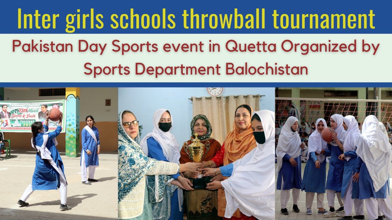 Inter Girls Schools Throwball Tournament | Pakistan Day Sports events ...