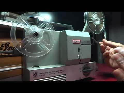 Vintage EUMIG MARK 501 8mm/Super 8mm Cine Film Projector Working with Test Film