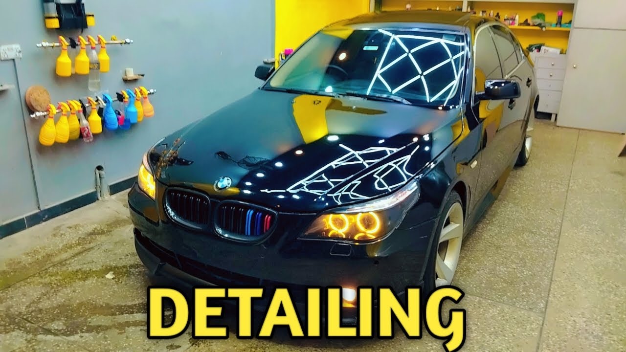 BMW 5 Series Full Detailing | Compound Polish | Engine Detailing - YouTube