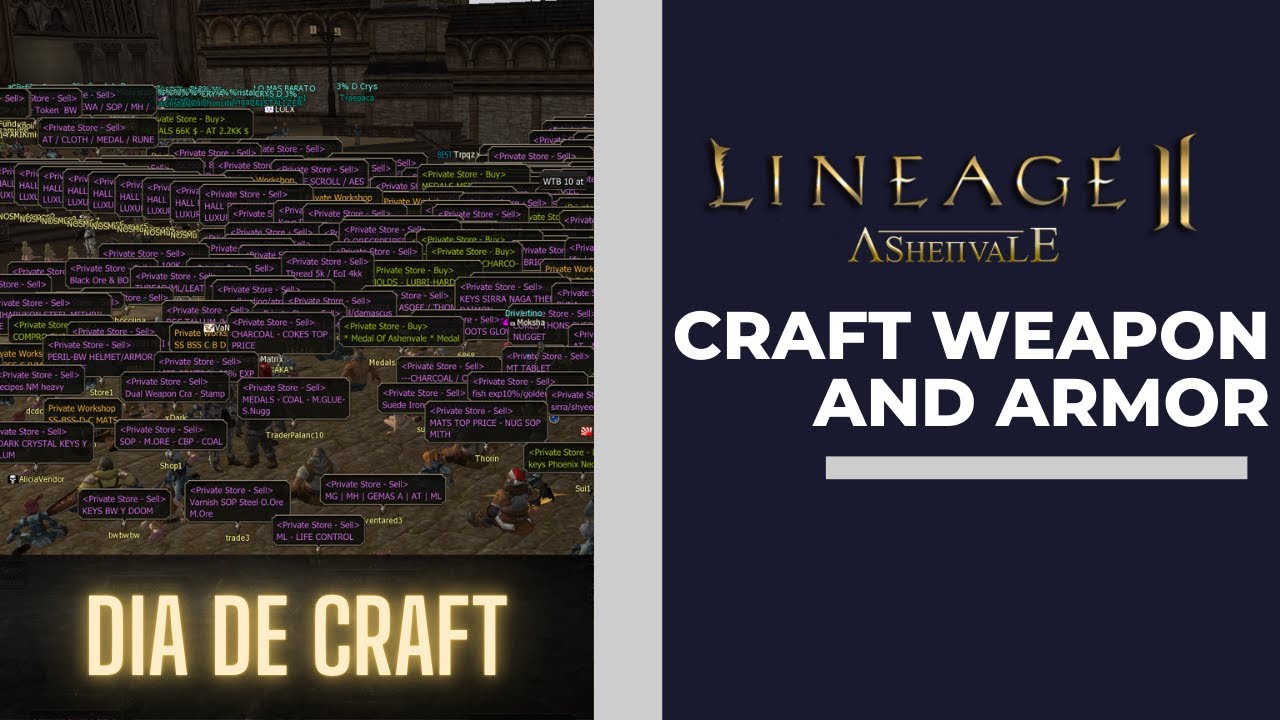 🔴 DIA DE CRAFT | LINEAGE 2 Classic x5 | Ashenvale Club - YouTube