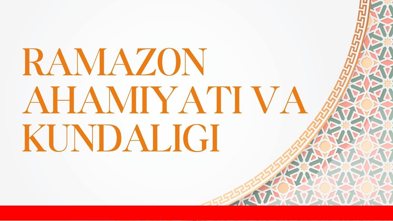 Ramazon ahamiyati va kundaligi, eʼtikof haqida 2 -qism @muhammadodiluz ...